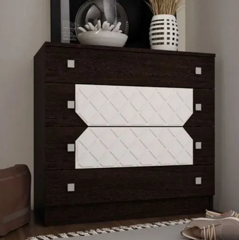 Комод Николь 4-мя выдвижными ящиками Венге/Лиственница светлая.