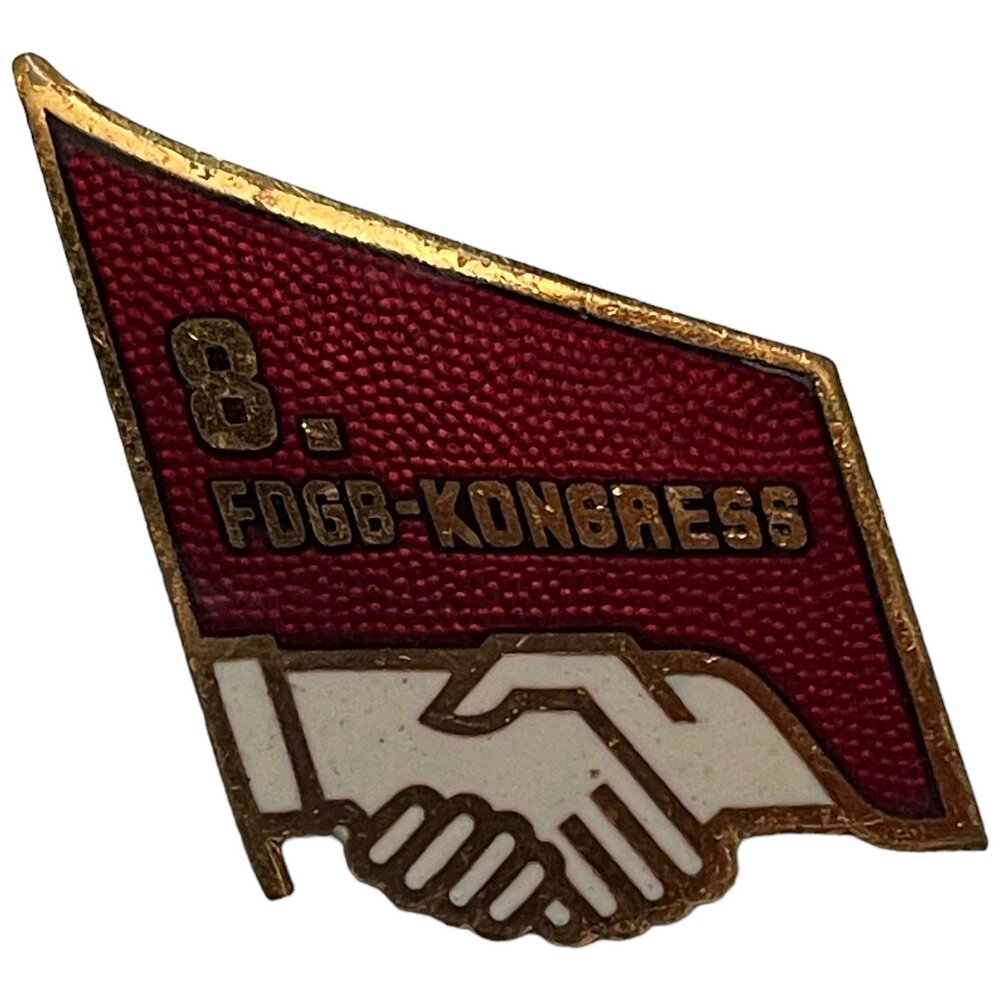 Знак "8 конгресс объединения свободных немецких профсоюзов" Германия (ГДР) 1972 г.