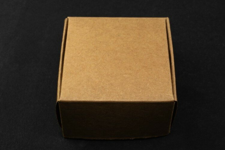 Коробочка крафт 5,5х5,5х2,5см, цвет коричневый, 31-050, 1шт