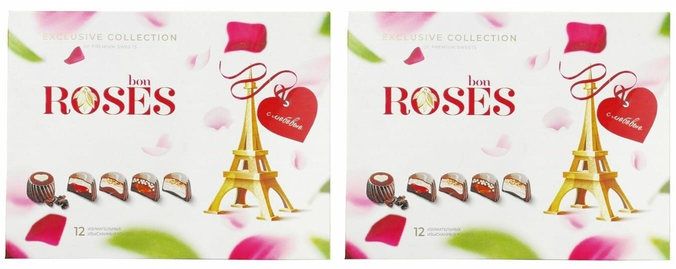 BonBons Набор шоколадных конфет Bon Roses, Беларусь,180 г, 2 уп