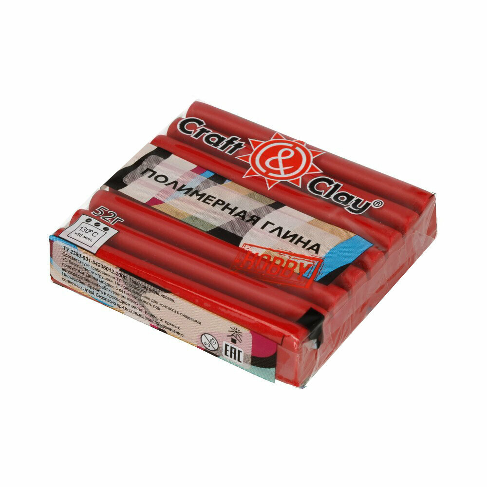Craft and Clay полимерная глина CCH 52 г 1064 рубиновый