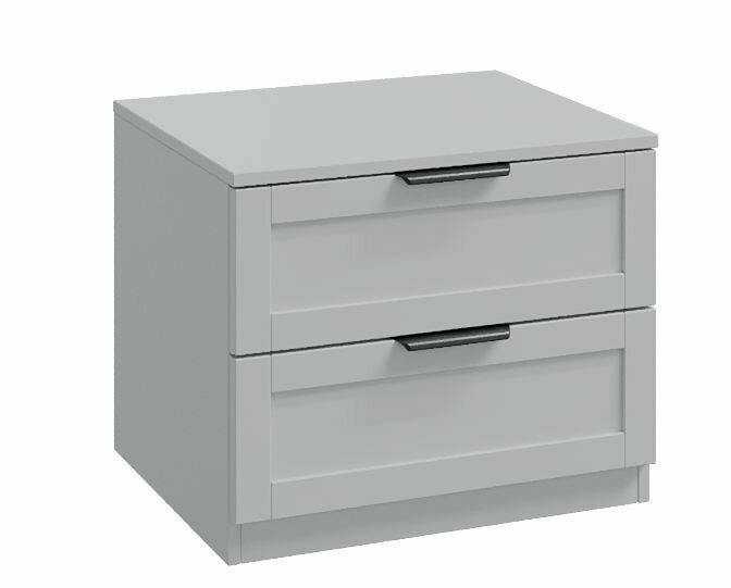 Тумба прикроватная Владимирская мебельная фабрика "Скандинавия", ЛДСП, 2 ящика, белая