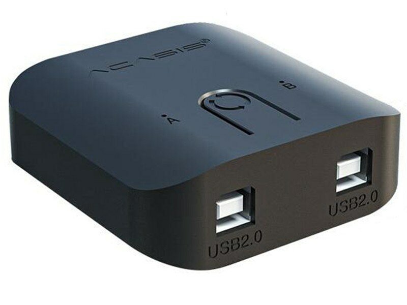 Переключатель USB 1->2 ACASIS USB-SW20 (USB 2.0, кабель USB тип A-B 1.5м 2шт.)