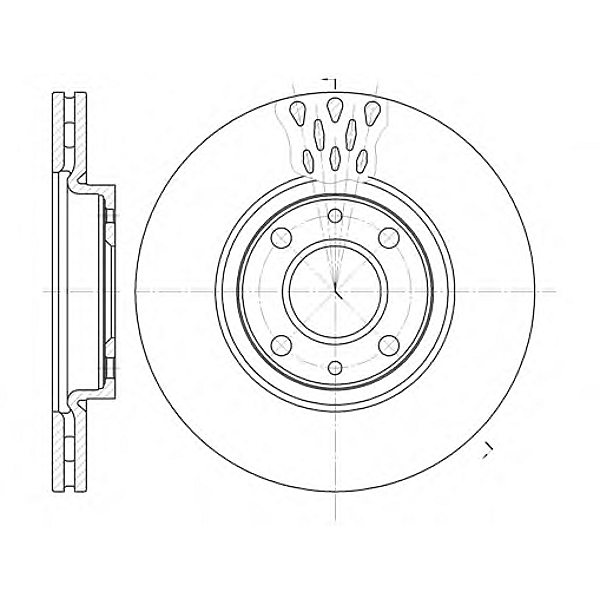 REMSA 6443.10 (230407 / 46401356 / 46542383) 6443.10 диск тормозной передний\ Fiat (Фиат) Punto (Пунто)