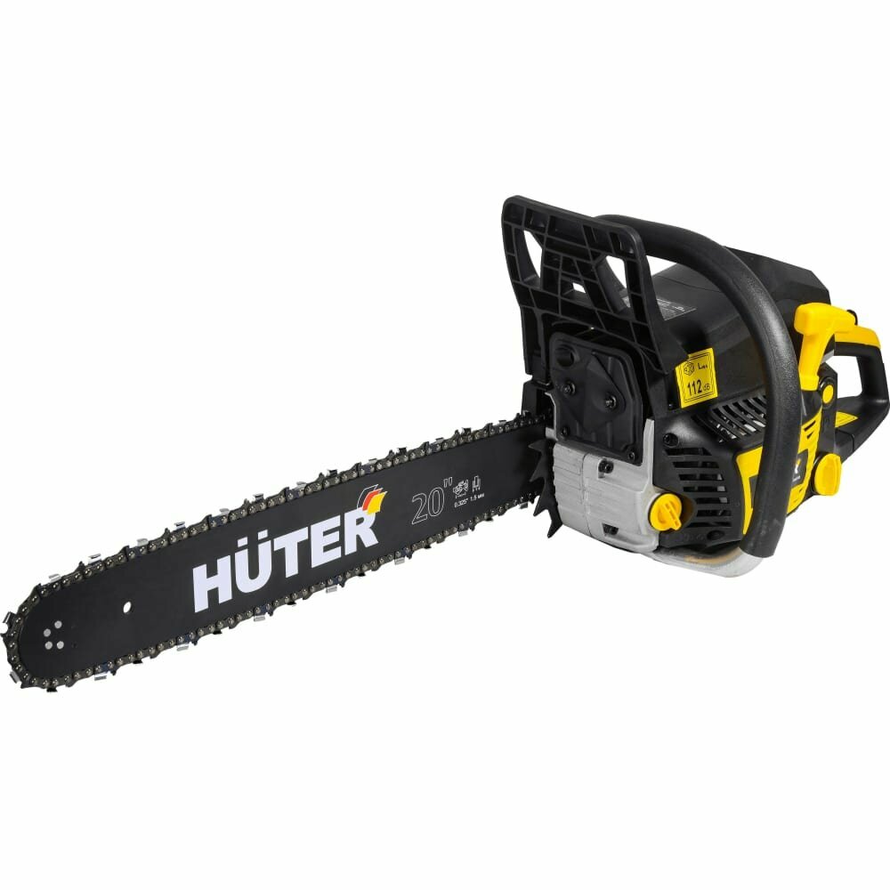 Бензопила Huter BS-62 полупрофессиональная, двухтактный двигатель, система виброзащиты для валки леса