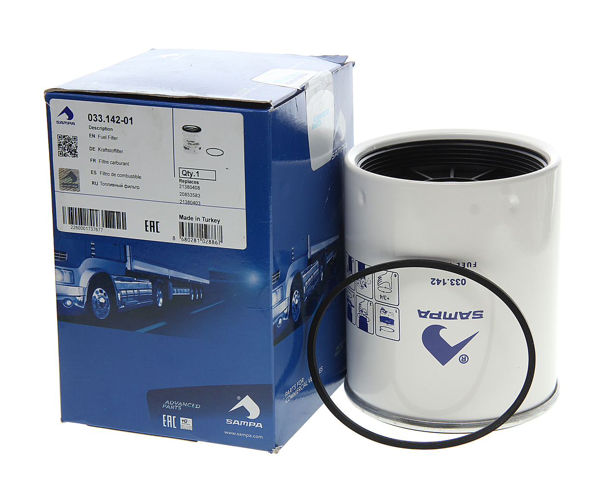 Фильтр топливный HYUNDAI HD65,78, County дв. D4DD VOLVO RENAULT сепаратор SAMPA