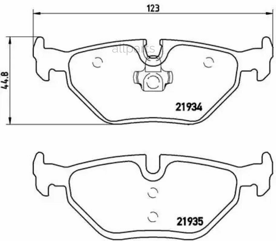 BREMBO P 06 025 Колодки тормозные (Сзади) BMW 3-Series 90-06 / Z4 02-08