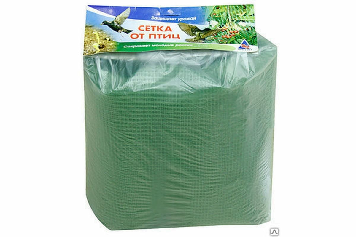 Сетка от птиц пластиковая 6х6 мм 2м × 5м хаки для защиты урожая в саду и теплице