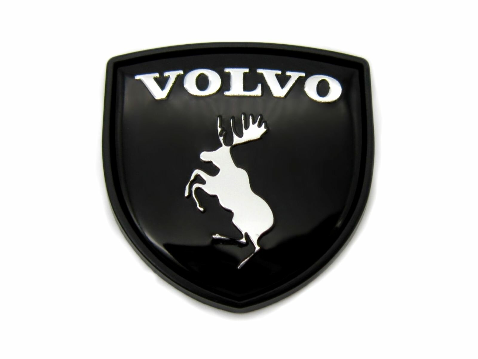 Эмблема Volvo "Лось" черный металл 39х39 мм