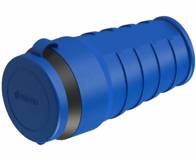 NE-AD штепсель (разъем) с загл. каучук 2P+PE 1x16А 220-240V IP44 Синий 4602