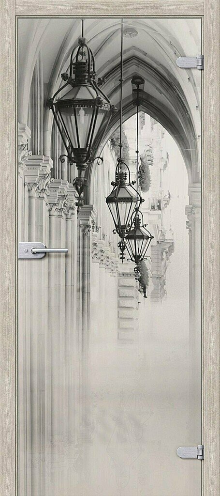 Дверь Аркада Люкс / Цвет Белое Сатинато / Двери Браво