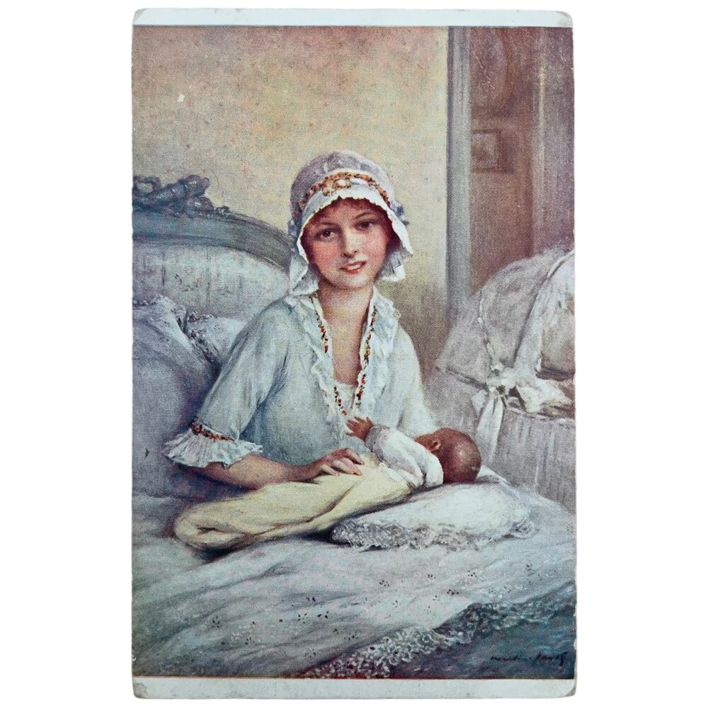 Почтовая открытка "Франсуа Мартин-Кавель. Молодая мать" 1900-1917 гг. Франция