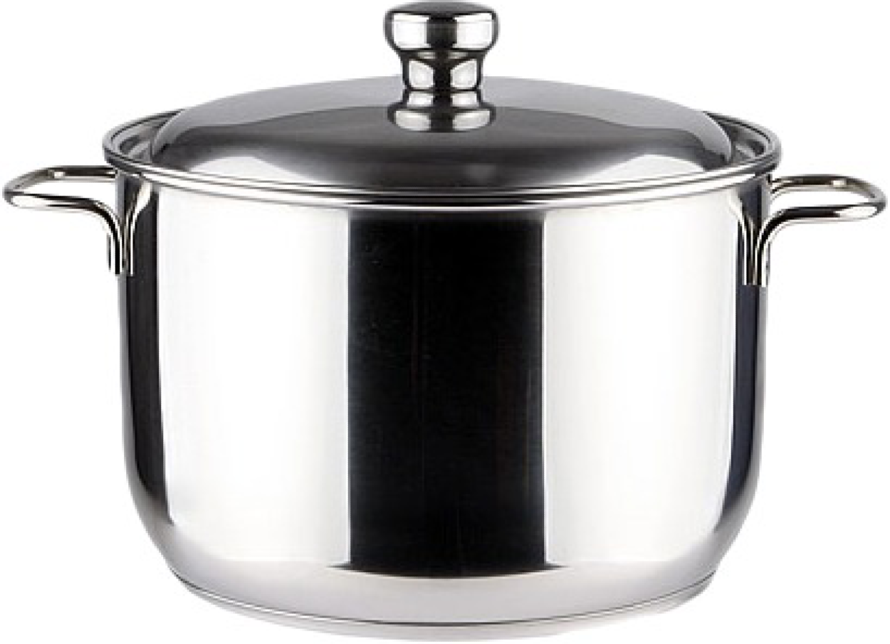 Кастрюля стальная Амет, объемом 4л с металлической крышкой, для газовых и электрических плит / посуда для кухни