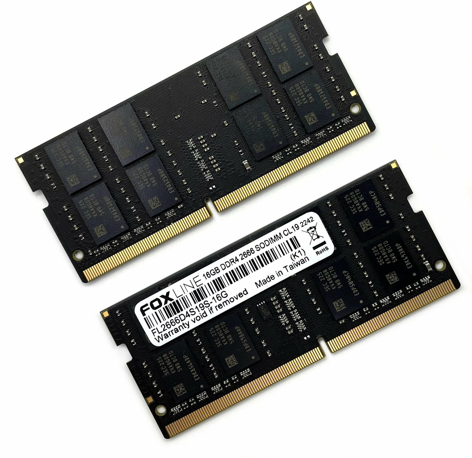 Оперативная память SoDimm DDR4 16Gb 2666MHz Foxline (FL2666D4S19S-16G)