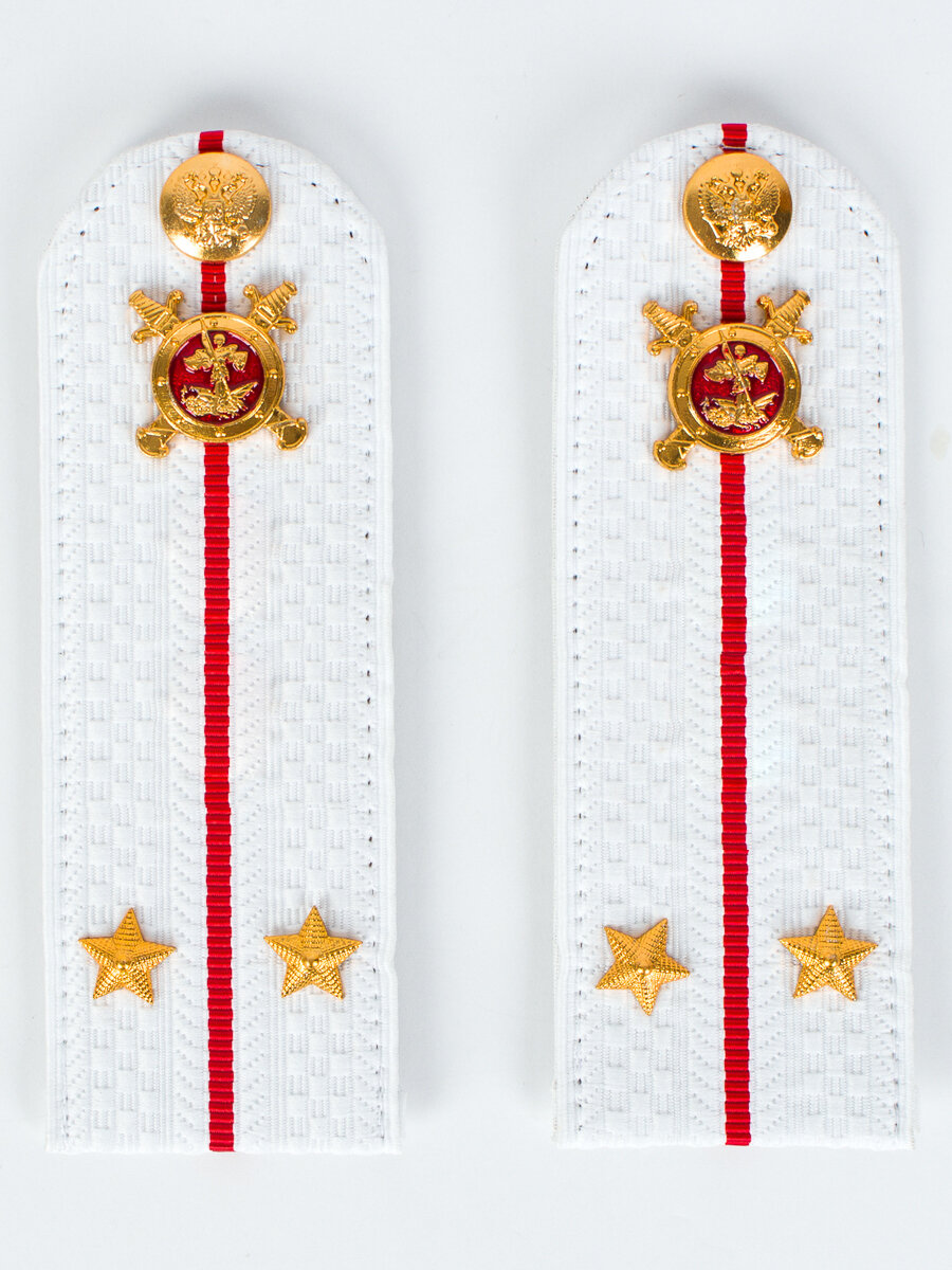 Погоны МВД на рубашку белые картон звание лейтенант