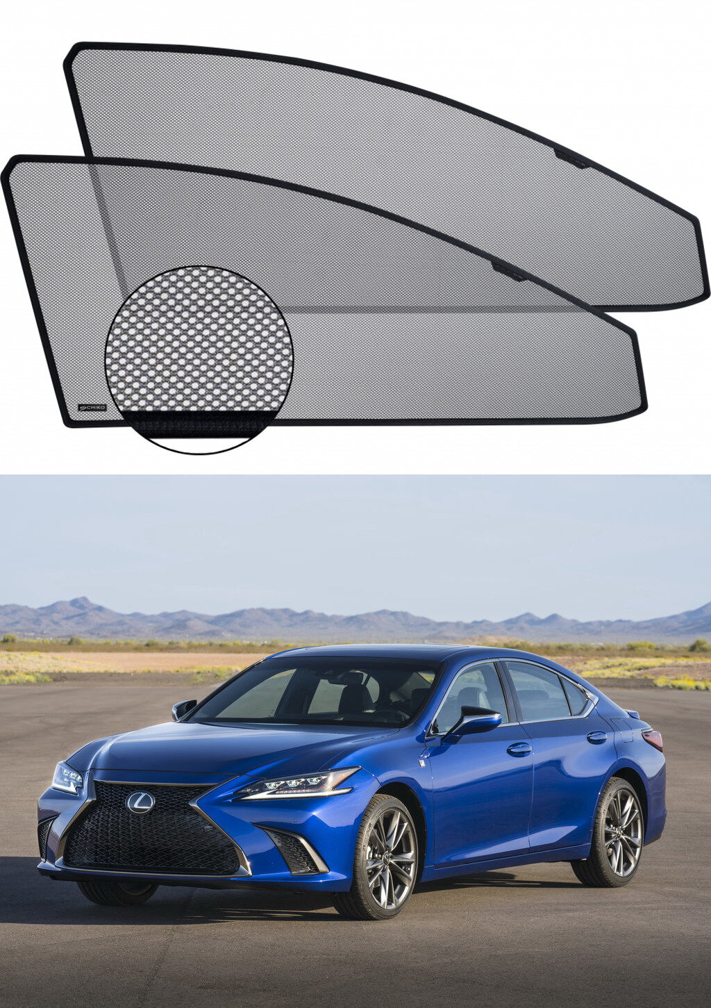 Солнцезащитный экран шторки на автомобиль Lexus Лексус (ES 200,250,350 XV 70 2018-н. в.)