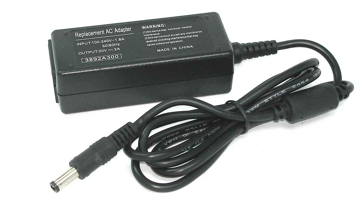 Блок питания (сетевой адаптер) для ноутбуков Delta 20V 2A 5.5x2.5 REPLACEMENT