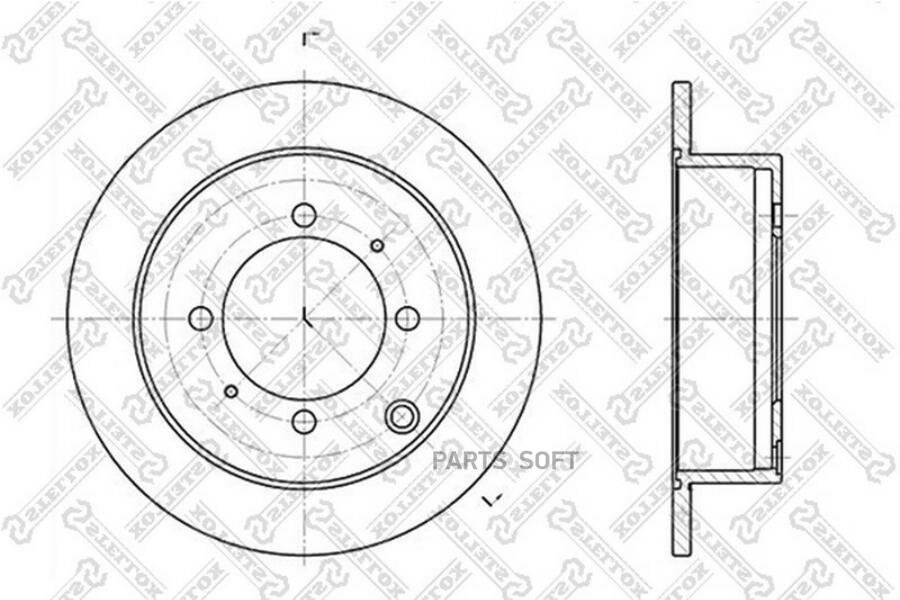 STELLOX 6020-3024-SX Диск тормозной задний