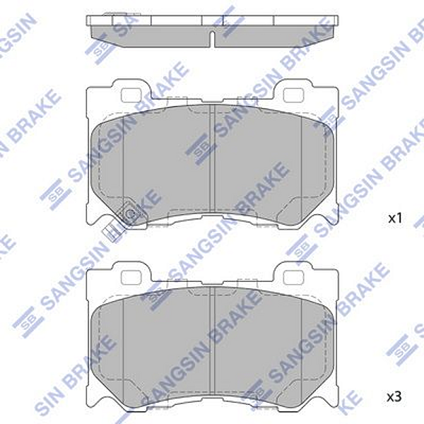 HI-Q SP1471 колодки дисковые п.\Infiniti (Инфинити) g37 08 / m37 / m56 11, Nissan (Ниссан) 370z 09-11