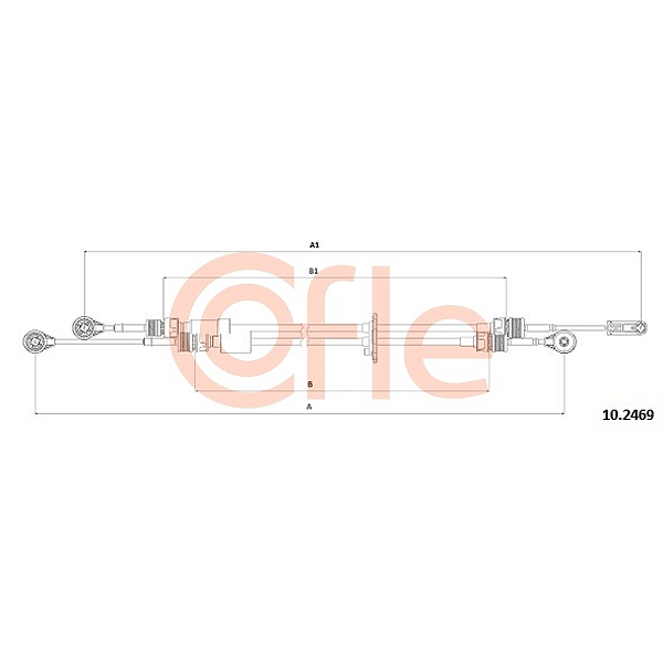 COFLE 92.10.2469 трос кпп ford: Transit (Транзит) 2006- 1135 / 792+1092 / 712mm