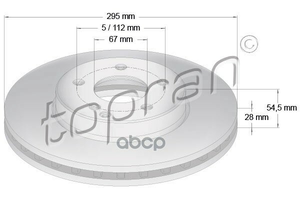 Диск тормозной (замена для HP-401052755) topran арт. 401052001