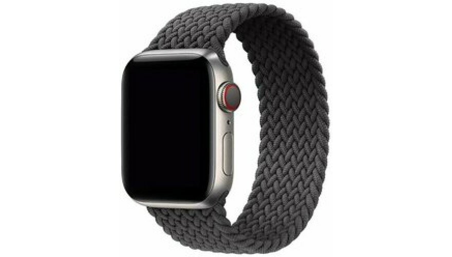Ремешок нейлоновый плетеный VLP Braided Band для Apple Watch 38/40/41 mm (S/M 2шт), черный