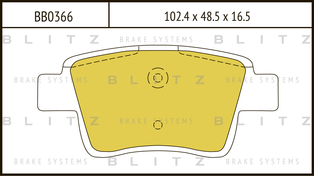 BLITZ BB0366 колодки тормозные дисковые Citroen (Ситроен) c4 Picasso (Пикасо) 06-