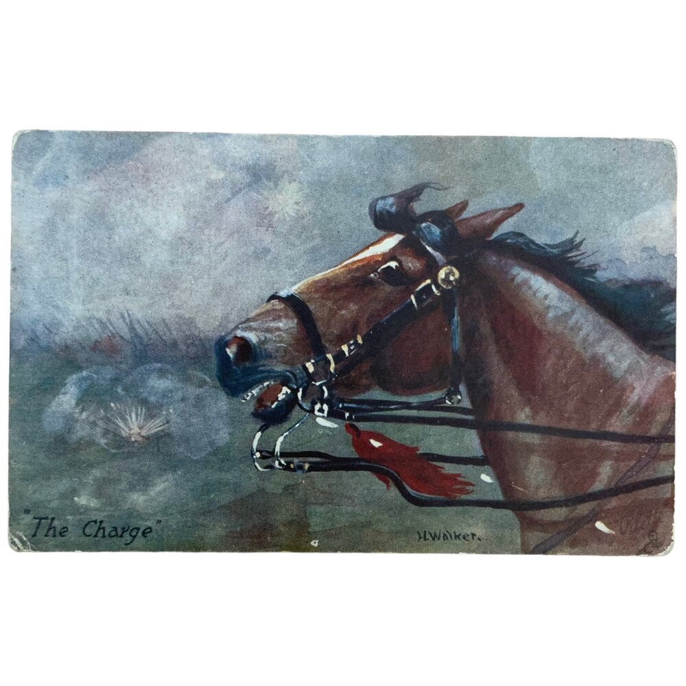 Почтовая открытка "Боевой конь" 1900-1917 гг. Англия
