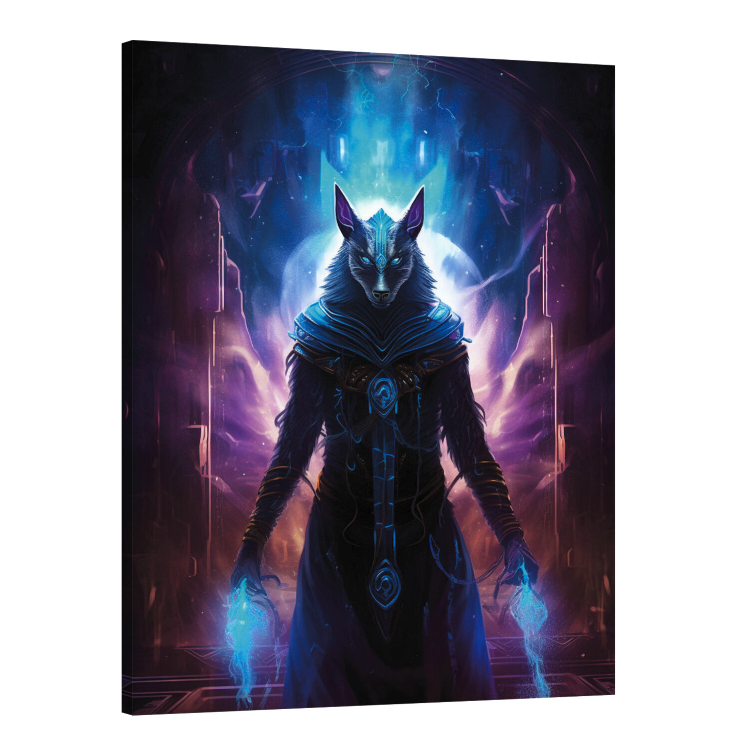 Интерьерная картина 50х70 "Анубис: воплощение божественной мудрости"