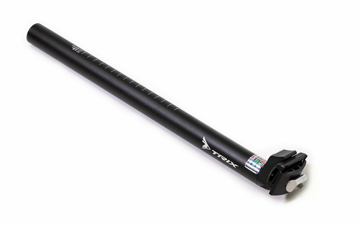 Штырь подседельный TRIX, алюминиевый, с замком на 1 болт, ø 27.2 мм, длина 400 мм, черный