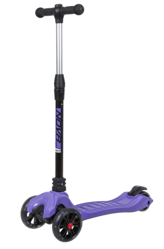 Самокат-кикборд NOVATRACK 135PRO. RAINBOW. VT20 складной, свет. широкие колеса PU пер.135*35 задн.90*2