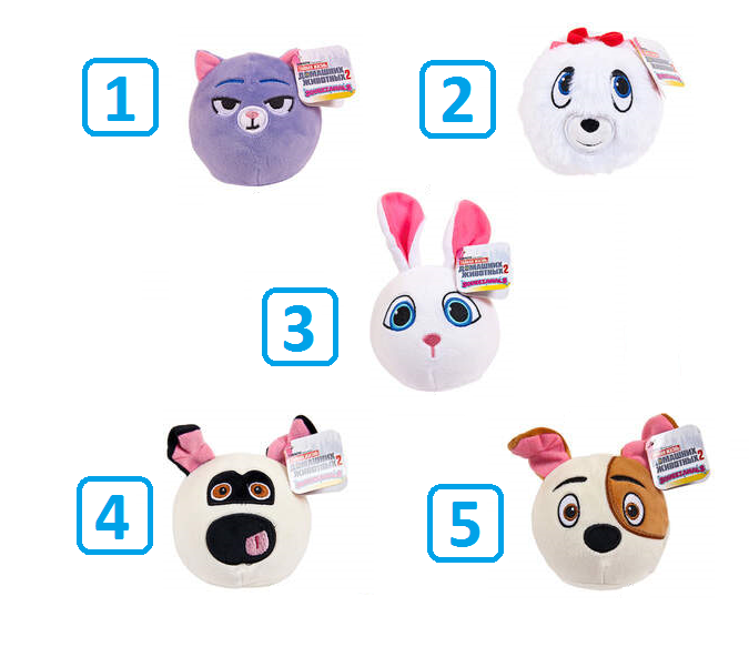 Squeezamals (Скуизамалс) "Тайная жизнь домашних животных 2" 9 см, 5 видов в асс. Beverly Hills Teddy Bear SQ07350