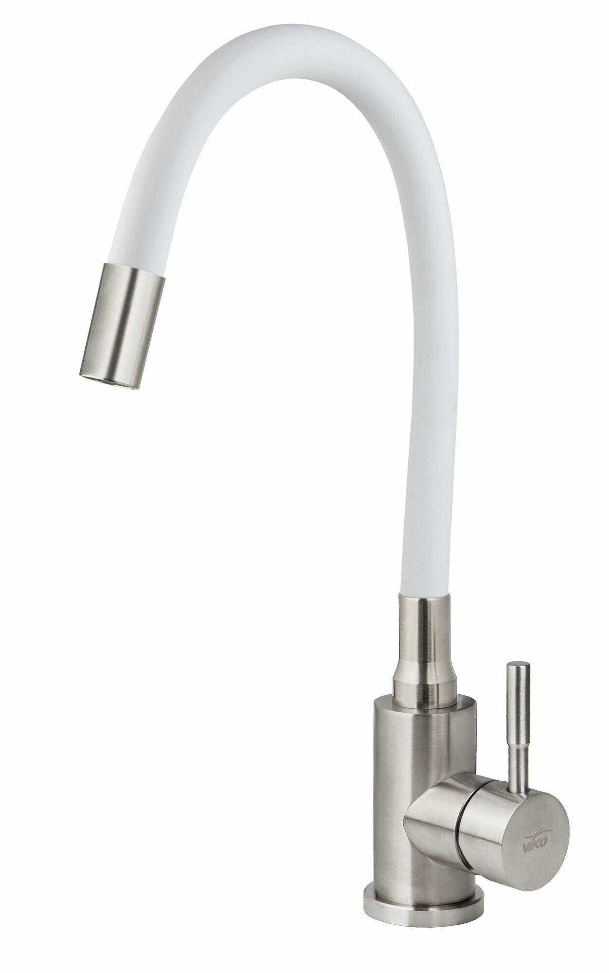 Смеситель для кухни VIKO V-4448 Серебро/белый