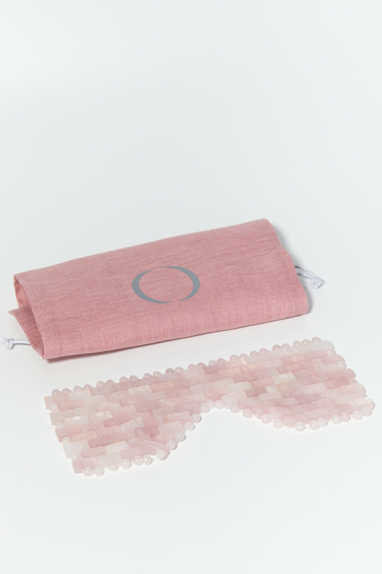 Маска QUARZ для глаз и лица из натурального камня розового кварца