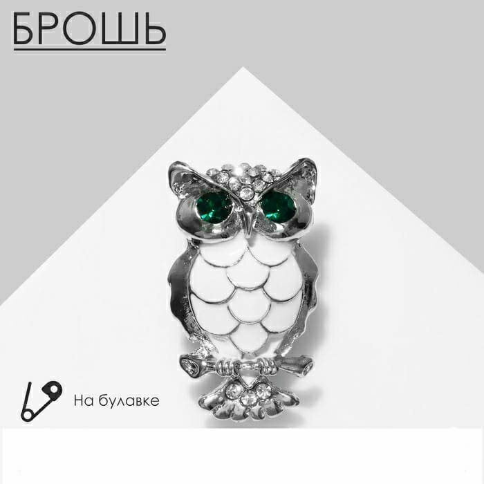 Брошь, стразы, эмаль
