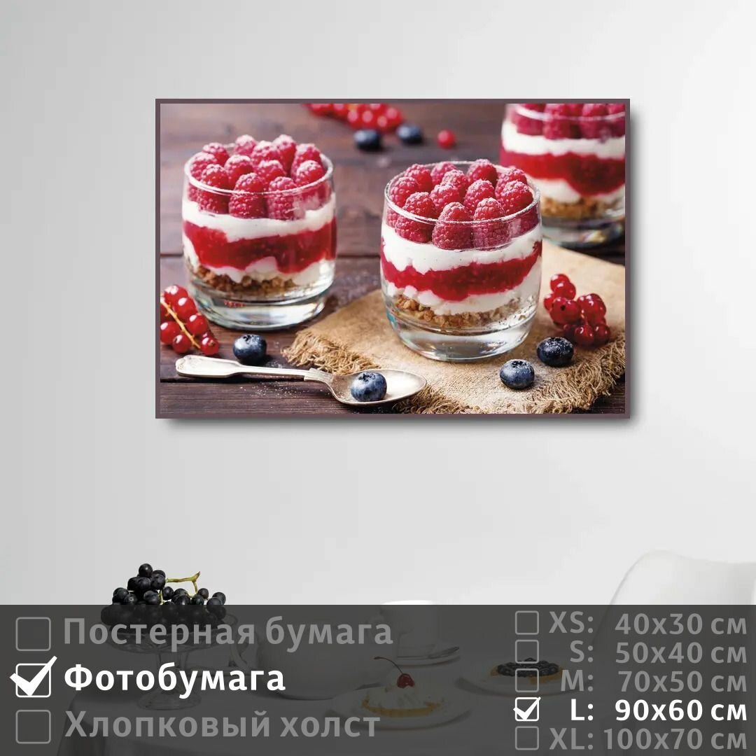 Постер на фотобумаге Десерт В Кофейне 90х60 см ПолиЦентр