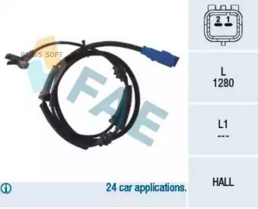 FAE 78038 Датчик ABS Citroen ()