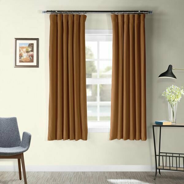 Короткие шторы блэкаут для кухни - 2 шт. (шир. 135 см * выс. 180 см) Цена за 2 шторы цвет светло-коричневый БК-КОР-ППР-1