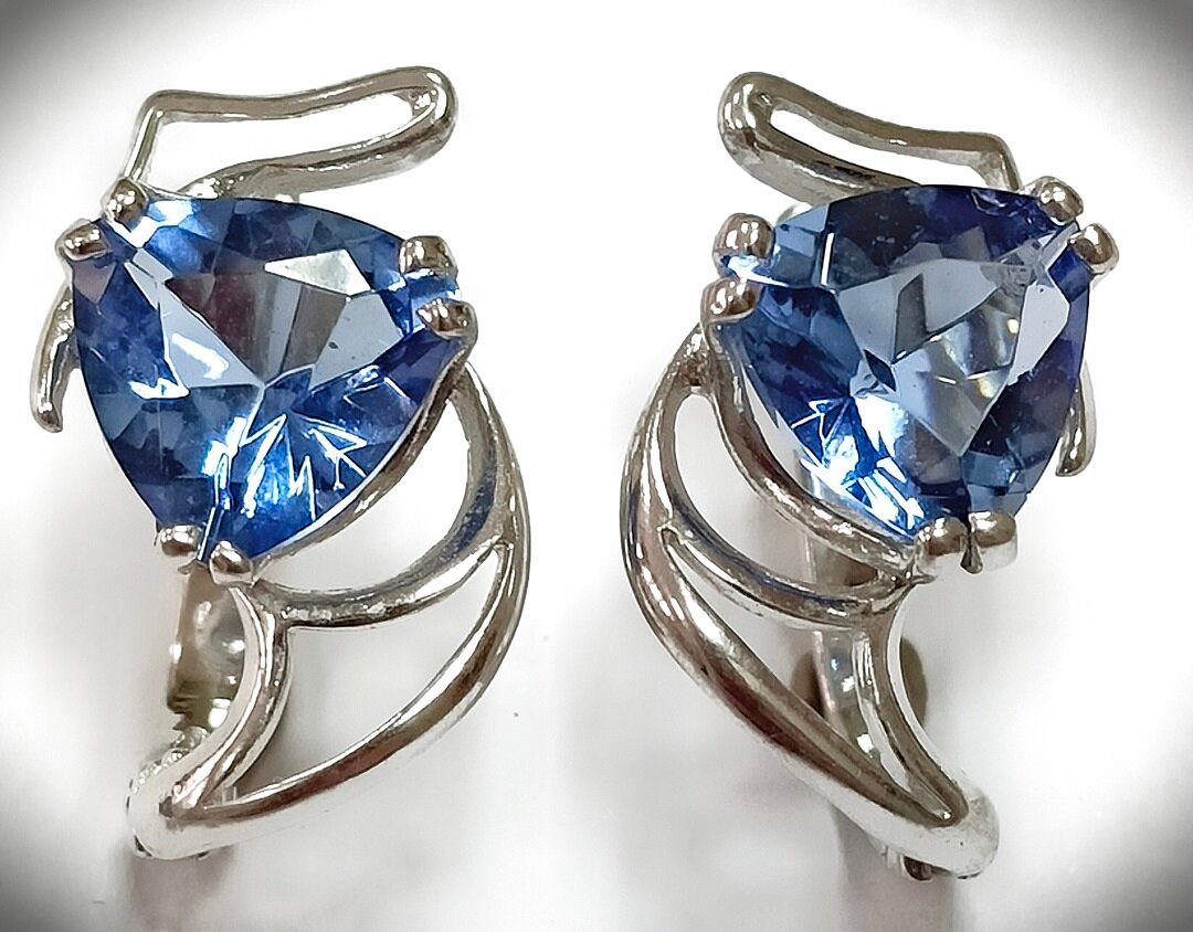 Серьги, серебро, 925 проба, родирование, фианит