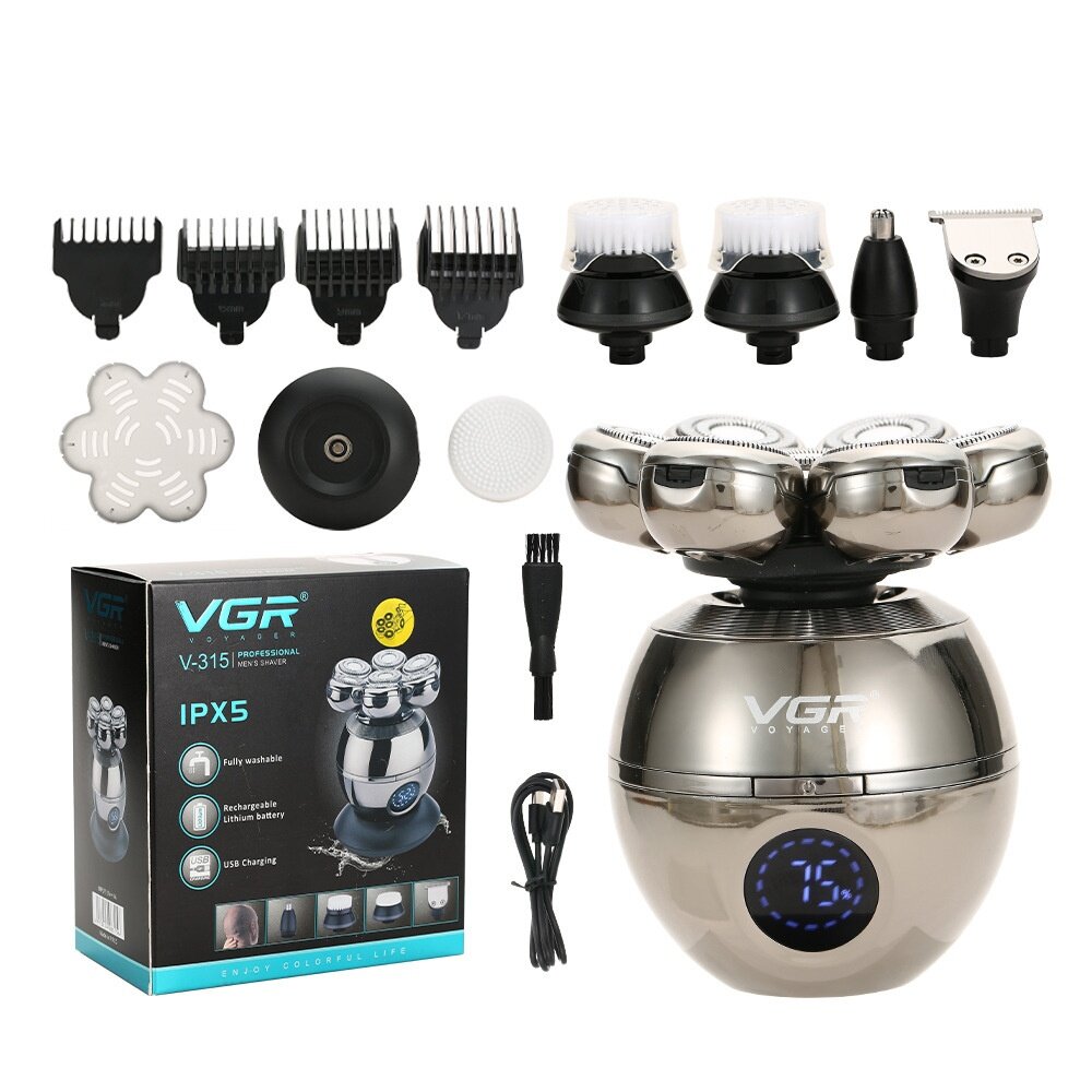 Электробритва мужская 5в1 / Электрическая беспроводная бритва / Подарок на 23 февраля