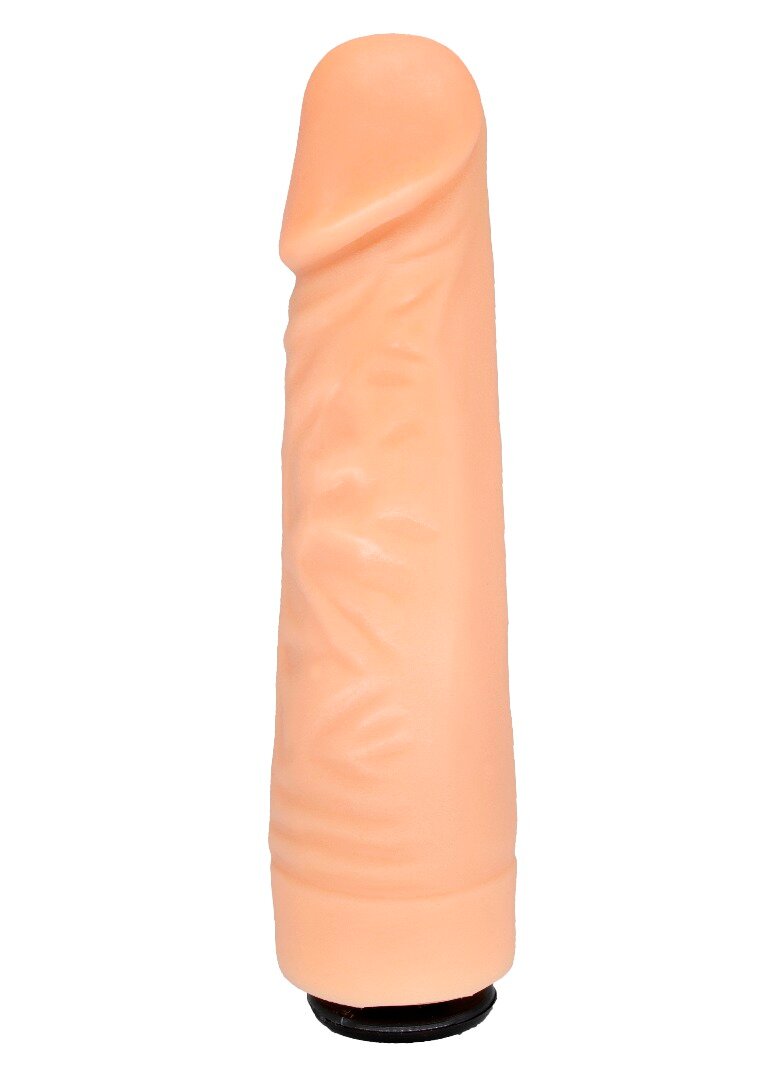 LOVETOY (А-Полимер) Телесный фаллос-насадка для трусиков с плугом - 17,5 см.