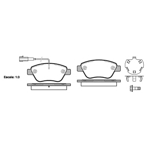 REMSA 0858.32 (4254C8 / 77362091 / 77362194) колодки дисковые п.\ Fiat (Фиат) Punto (Пунто) evo 1.2-1.4 / 1.3-1.6d 09