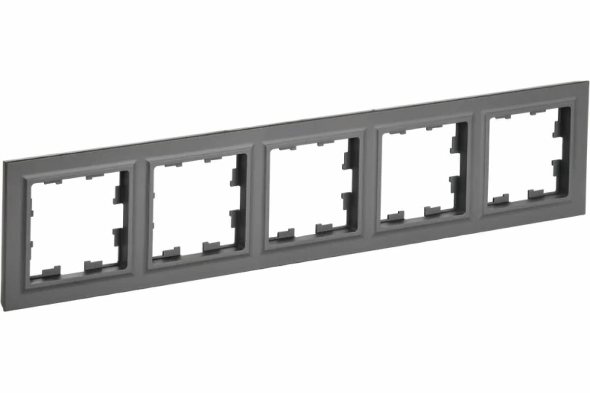 IEK BRITE Рамка 5-мест. РУ-5-БрГ граф.