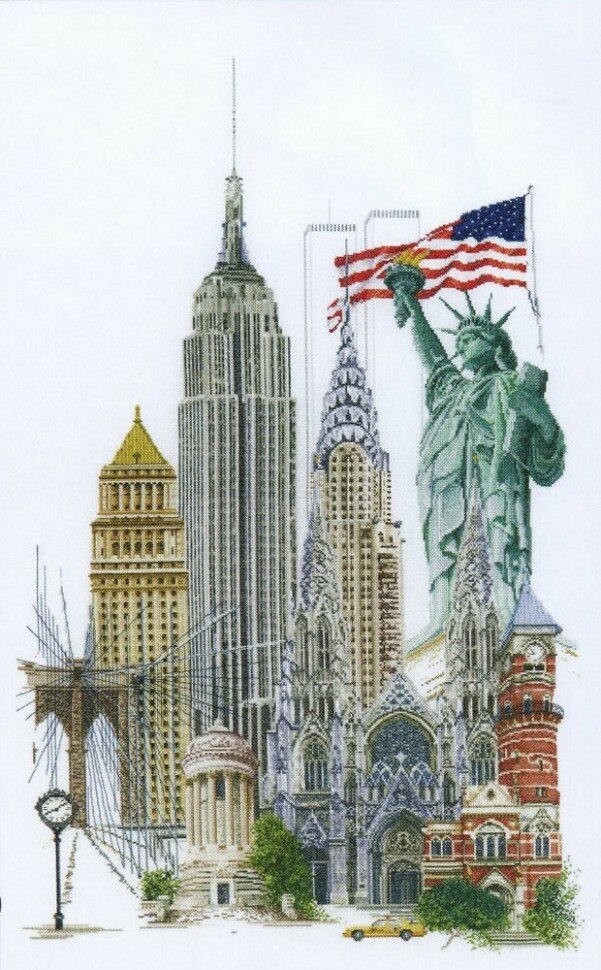 Набор для вышивания Thea Gouverneur #471 New York (Нью Йорк), Счетный крест, 79 x 50 см