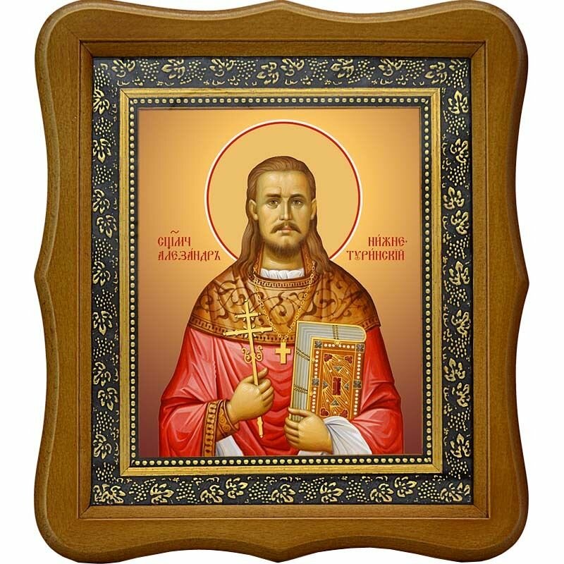 Александр (Адрианов) Нижнетуринский священномученик, пресвитер. Икона на холсте.