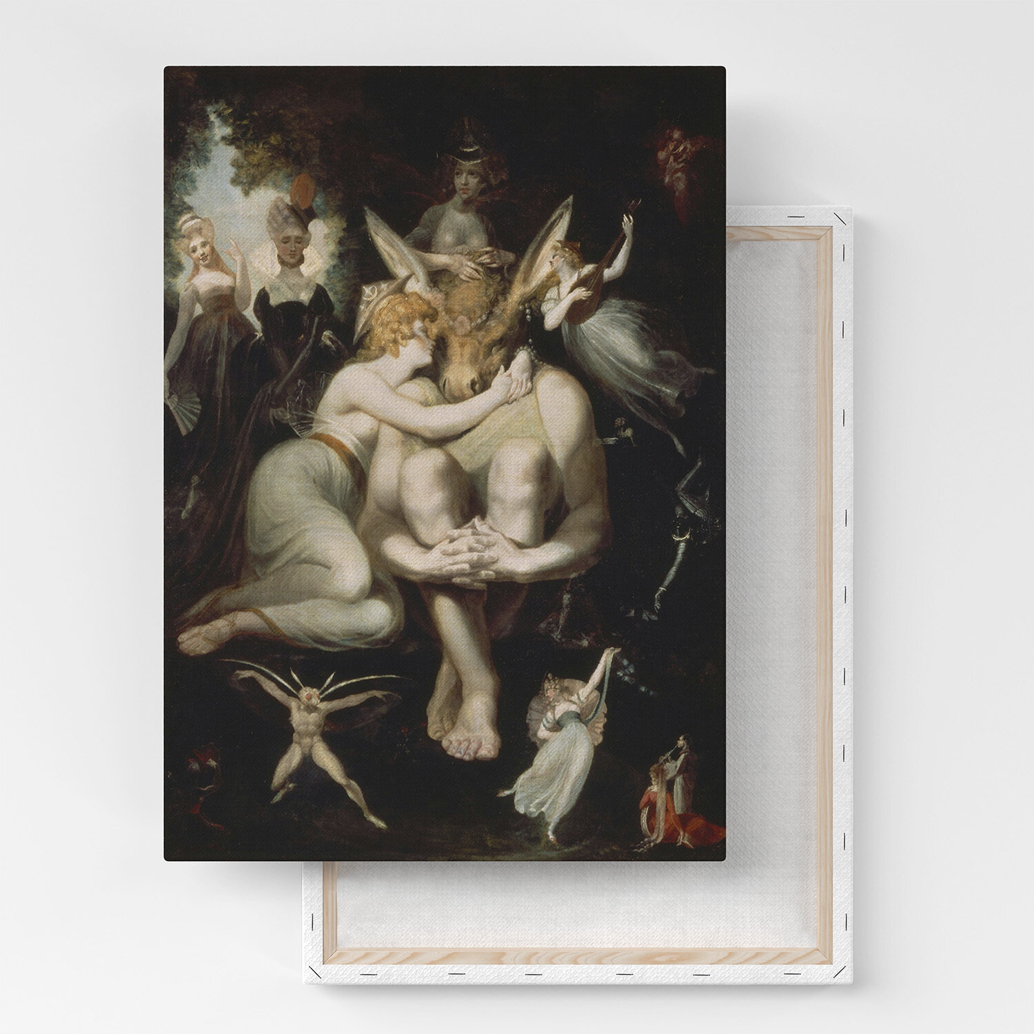 Картина на холсте, репродукция / Иоганн Генрих Фюсли - Titania, Bottom / Размер 30 x 40 см