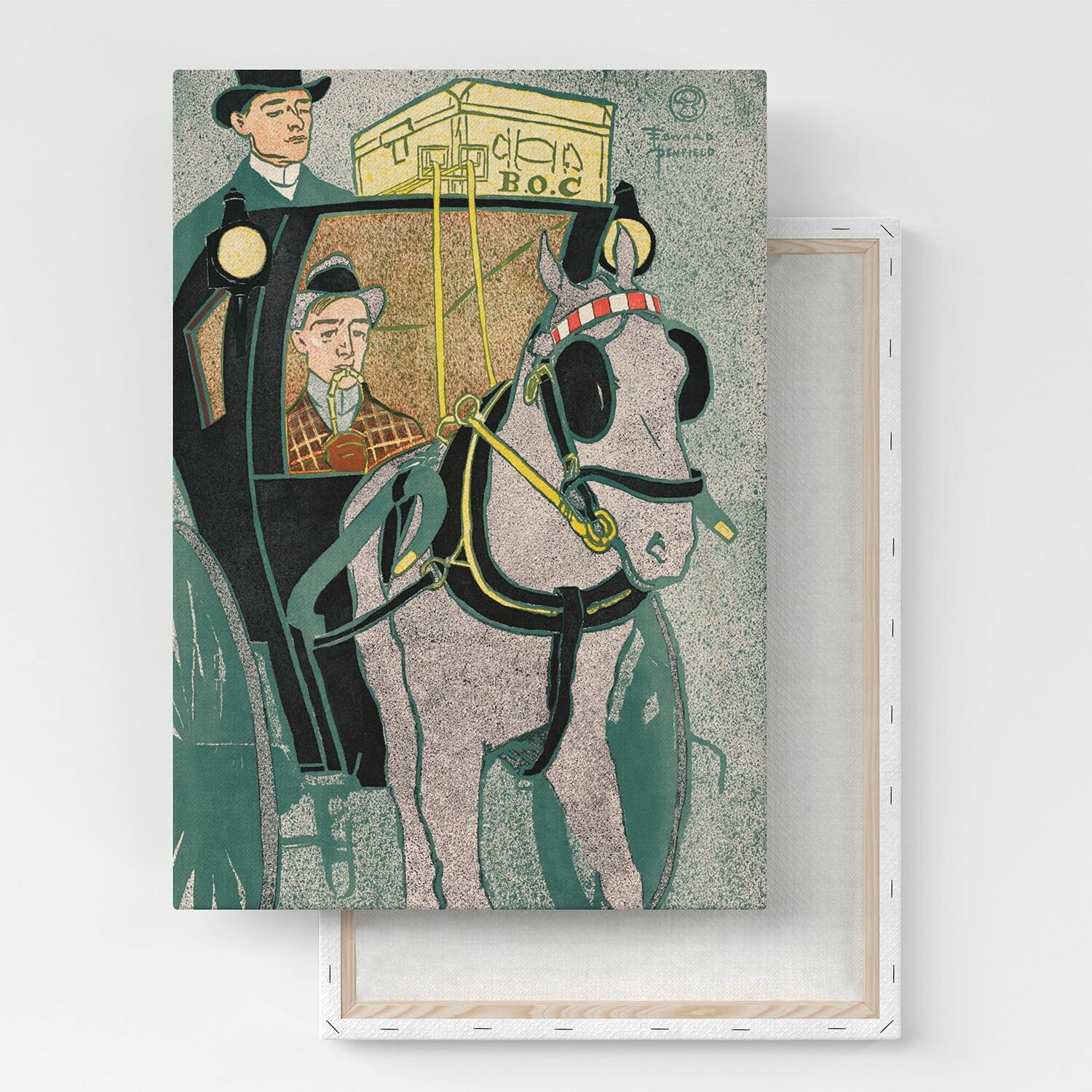 Картина на холсте, репродукция / Эдвард Пенфилд - Man in carriage / Размер 60 x 80 см