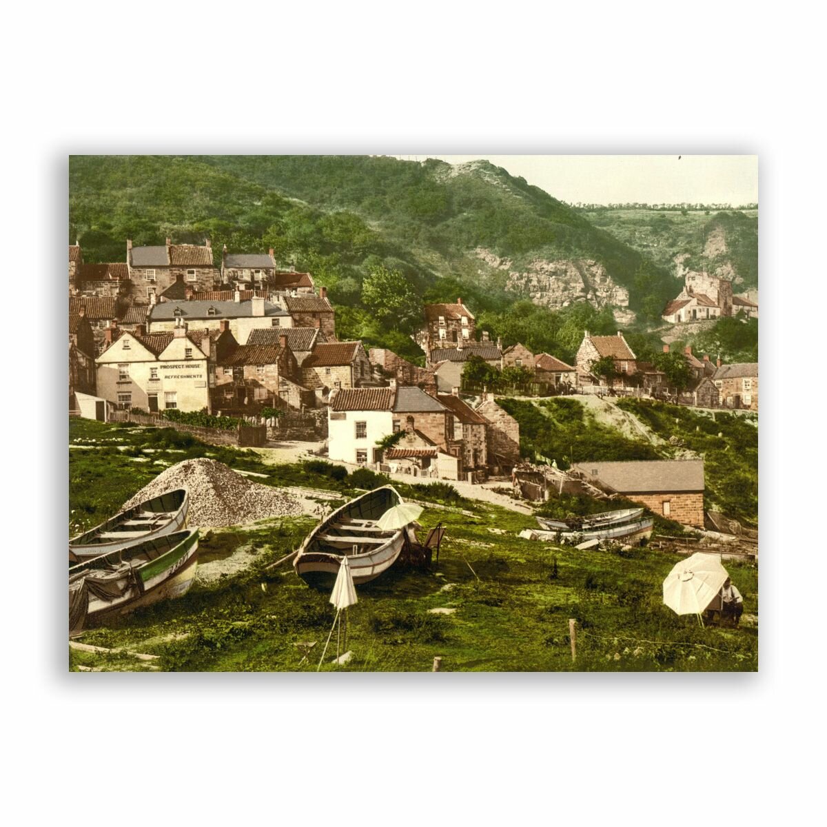 Постер, плакат на бумаге / Whitby, Runswick Bay, Yorkshire, England / Размер 30 x 40 см