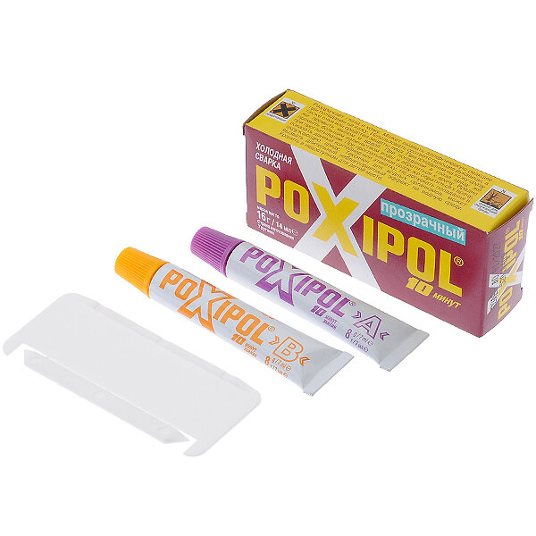 Клей 00267 POXIPOL холодная сварка цвет-прозрачный 16 гранный/14 мл (FENEDUR S.A. Уругвай) (2 шт. в комплекте)