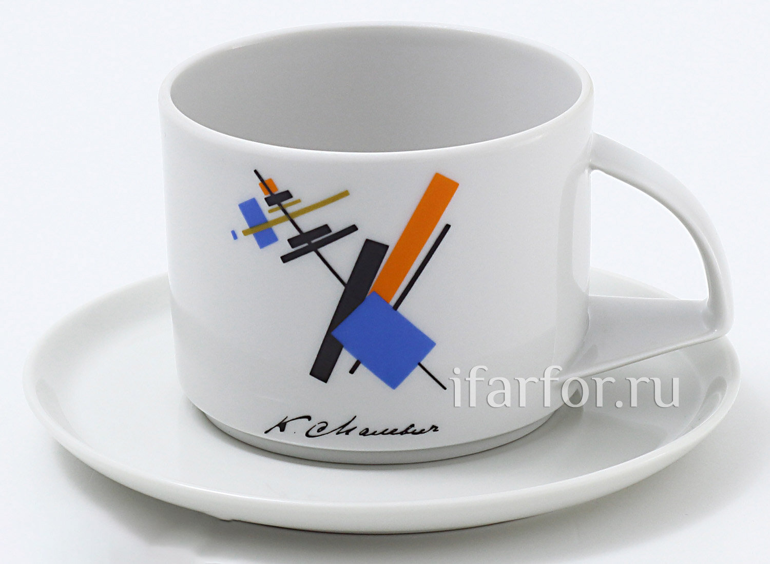 Чашка с блюдцем чайный Малевич Баланс